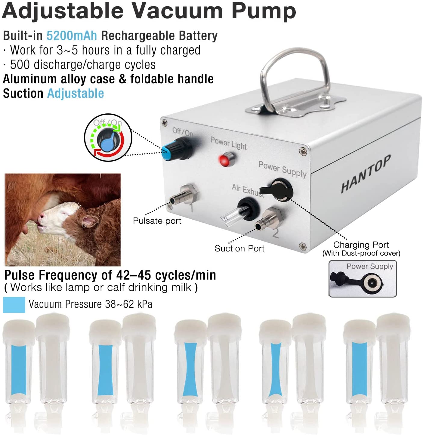 Hantop 12L Rechargeable Milking Machine for Cow (Pro Model)– UnitedFarm