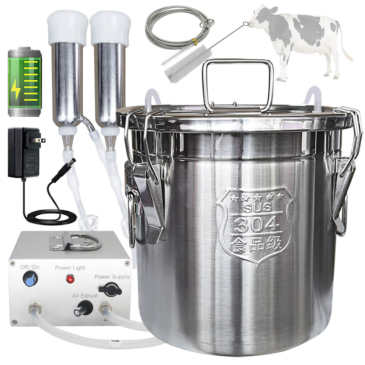 Hantop Rechargeable Milking Machine for Cow, 6L/12L (Pro Model)– UnitedFarm